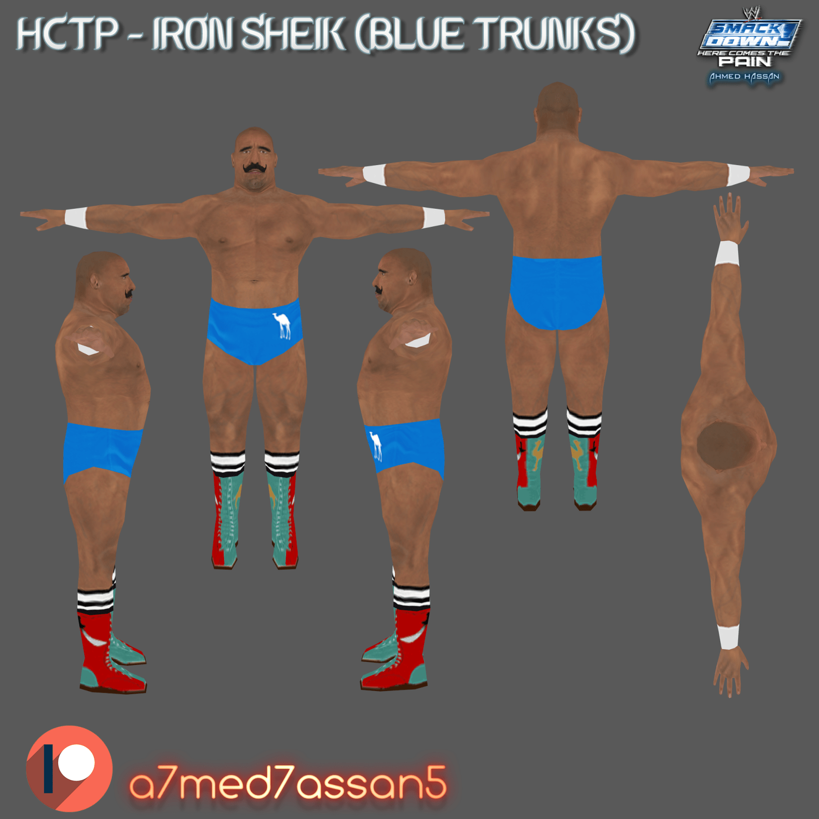 Iron Sheik (Blue Trunks) | HCTP Mods – HCTP Ultimate Edition – a7med7assan5